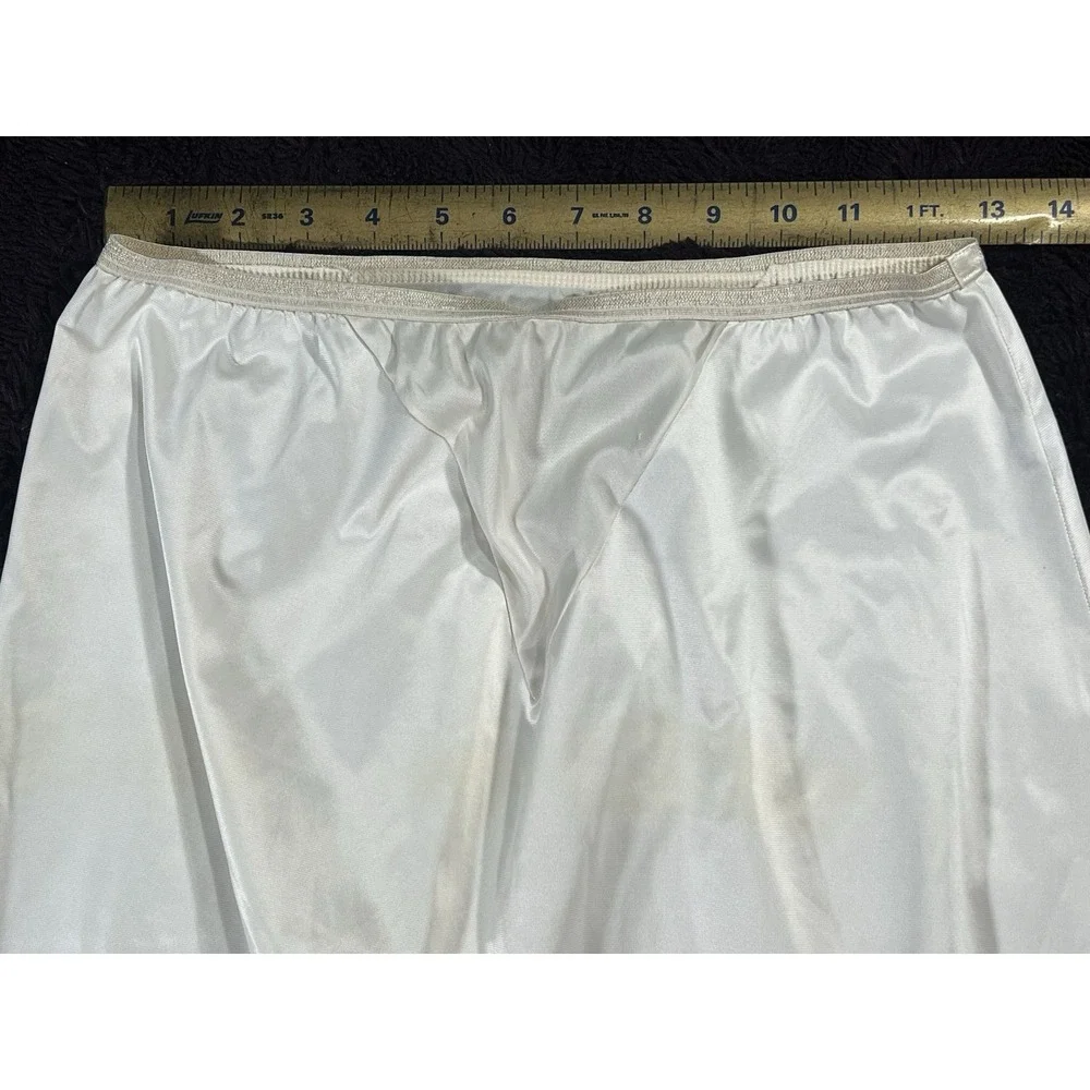 Intimates & Sleepwear | Vintage Small World White Half Slip Long Lace ...